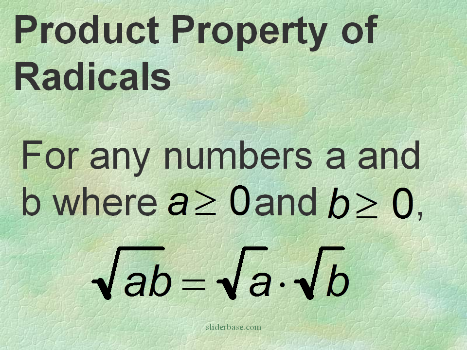Simplifying Radical Expressions Presentation Mathematics