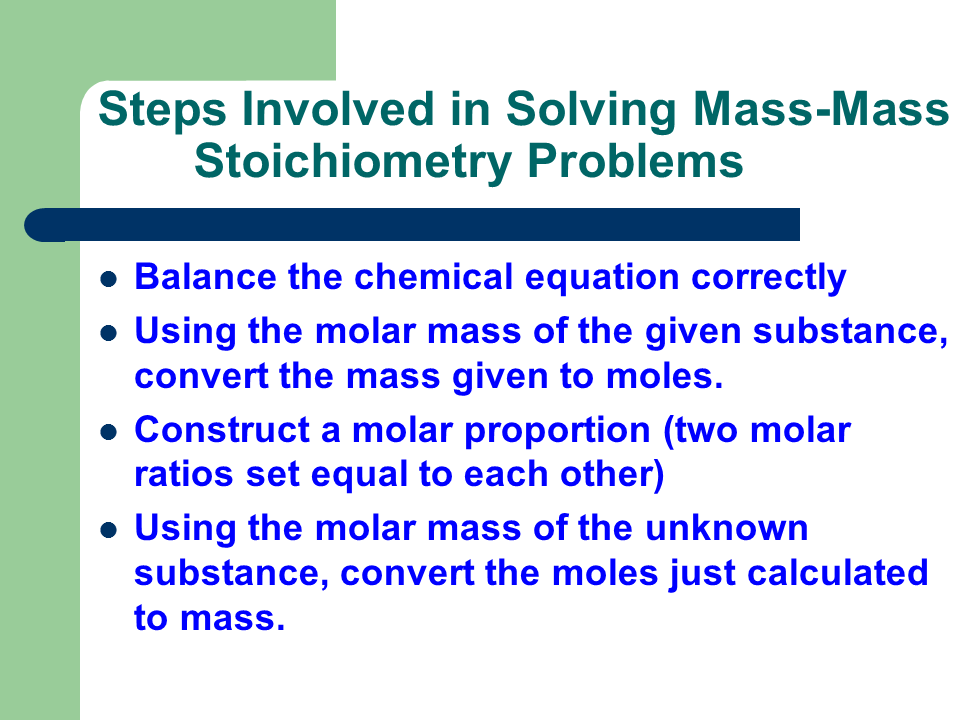  Stoichiometry Problem Solving Solving Stoichiometry Problems With 