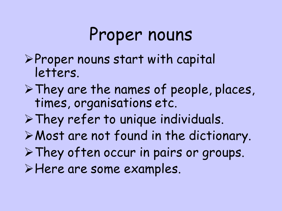 Nouns Presentation English Language