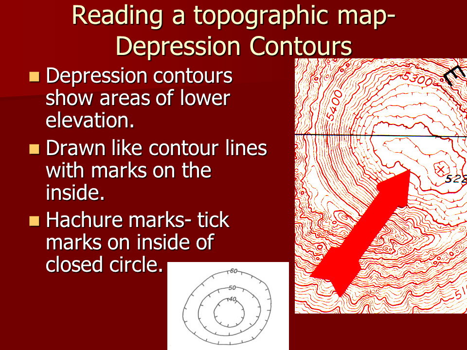 Depression On A Topographic Map