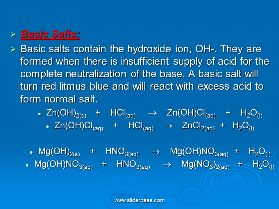 TYPES OF OXIDES